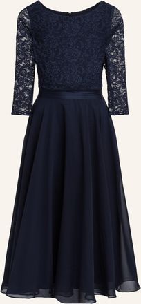 Swing Swing Cocktailkleid Mit Spitzenbesatz blau