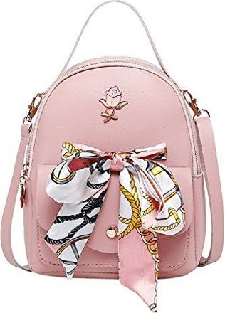 Generic Sac &agrave; dos &agrave; bandouli&egrave;re pour t&eacute;l&eacute;phone, lettre, petit sac &agrave; dos tendance pour femme, petit sac &agrave; dos pour enfants, rose, taille unique