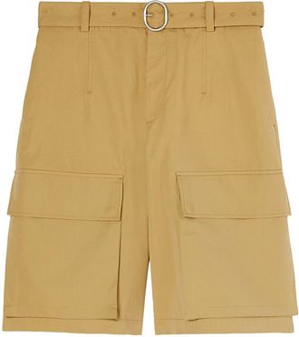 Jil Sander short à taille ceinturée - Marron