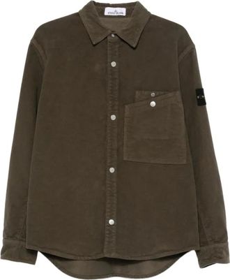 Stone Island Homme, Chemises, Vert, Taille: L Surchemise