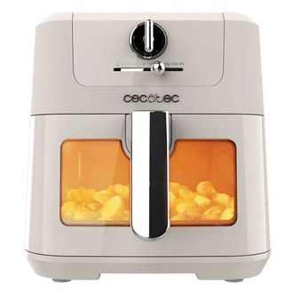 Cecotec Hei&szlig;luftfritteuse ohne &Ouml;l 5 L mit Air Fryer Cecofry Antique 5000 Window. 1500 W, Digital, 5-L-Bereich und PerfectCook-Technologie, Retro-Design in Wei