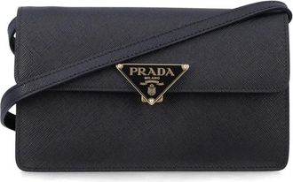 Prada Hobo Bags - Mini Saffiano Leather Bag - Gr. unisize - in Schwarz - f&uuml;r Damen