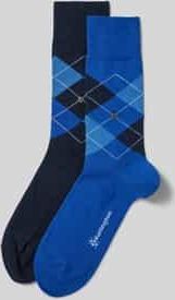 Burlington Socken mit Label-Applikation Modell Everyday Argyle im 2er-Pack