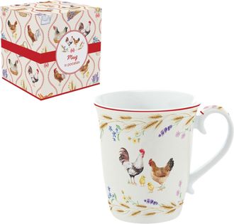 Easy Life Set mit 1 Tasse 27,5 cl aus Porzellan Country Life