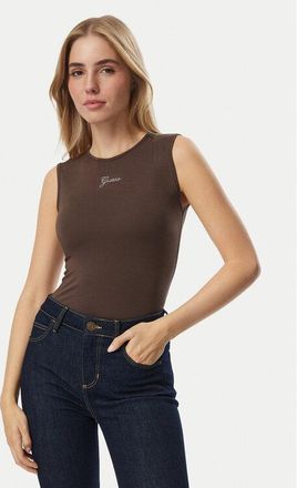 Guess Top W6YP17 K3881 Braun Regular Fit