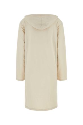 Prada Womens Cream Stretch Cotton Sweatshirt Dress Naturale Exterior: Elastane Abiti