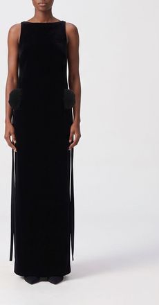 Self Portrait Schulterfreies Abendkleid aus Samt mit Stickerei