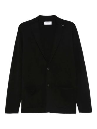 Gran Sasso blazer en laine &agrave; simple boutonnage - Noir