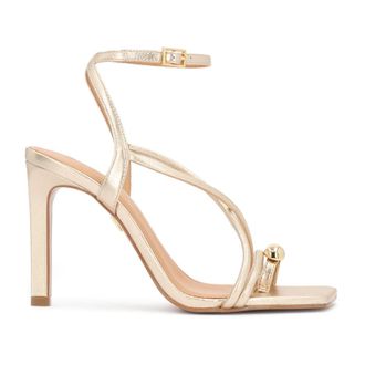 Kazar Leder-Stiletto-Sandalen mit dekorativem Zehenriemen - - Shoes - Damen - Gelb - 39 EU