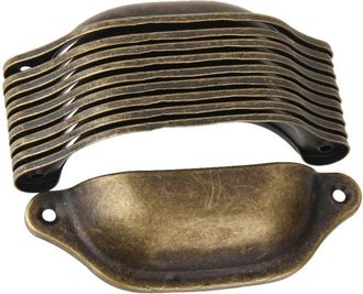 Perfeclan 10 Stücke Vintage Muschelgriffe Möbelknöpfe Eisen Griffe für Möbel Schublade Schrank