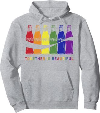 Coca Cola Ware Pride Together is Beautiful Bottles Pullover Hoodie