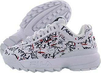 Fila Fila Disruptor Ii Graffiti Womens Shoes Size 8, Color: White/Navy/Red