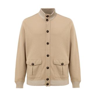Gran Sasso Beiger Knopf-Pullover - - Jackets - Herren - Beige - 3XL