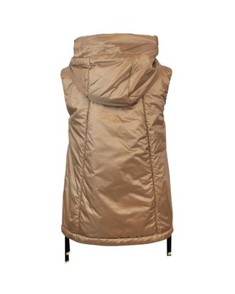 Max Mara Womens Gilet Greengo Caramel Polyester Waistcoats & Gilets