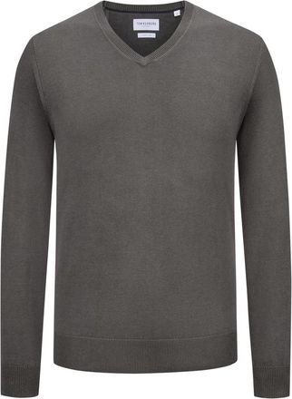 Tom Rusborg Pullover mit V-Ausschnitt aus einem Baumwolle-Seide-Mix in