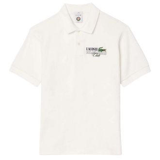 Lacoste Roland Garros Edition Poloshirt für Herren (Cremefarbe)