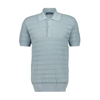 Frescobol Carioca Vidal Baumwoll-Jacquard-Polohemd - - Tops - Herren - Blau - XL