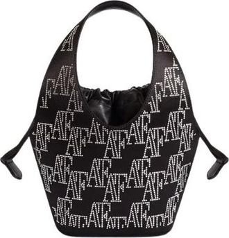 Alberta Ferretti Femme, Sacs, Noir, Taille: ONE Size Mini sac &agrave; main en satin avec bandouli&egrave;re cha&icirc;ne