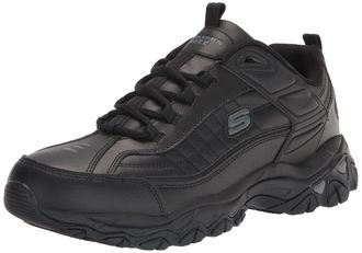 Skechers Mens Work Soft Stride Fambli Sneaker, Black, 10 W