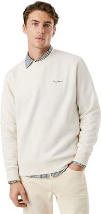 Pepe Jeans London Macbeth Small Logo Plain Crew Maillot de survêtement, Beige (Blanc Ivoire), XL Homme