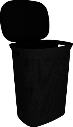 Koopman Wäschekorb mit Deckel, 35 Liter Fassungsvermögen, Schwarz