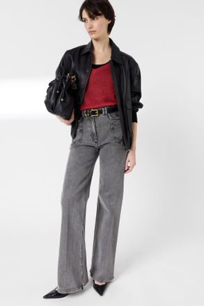 Gerard Darel Pull V ample en lin - LYLOU - Rouge