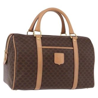 Celine Pre-owned Macadam Canvas Boston Bag - Femme - Pre-owned - Brun - Taille: ONE Size