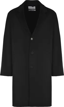 Amaranto Manteau Au Genou - Noir