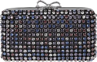 Self Portrait Femme, Sacs, Multicolore, Taille: ONE Size Crystal Chainmail Clutch Bag