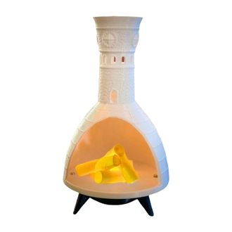 Generico LED-Rauchbrenner - Kaminst&auml;nder aus Metall ABS ohne Flamme, dekorative Beleuchtung, Schaffung einer ruhigen Atmosph&auml;re mit Flackern, f&uuml;r Meditationsra