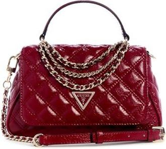Guess sac à épaule bandoulière sac à main Giully II Top Handle Flap Bag Red rouge foncé