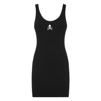 Philipp Plein Rib Knit Jersey Slip Dress - - Dresses - Damen - Schwarzk - S