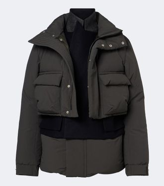 sacai Daunenjacke mit Wolle