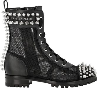 Philipp Plein Femme, Chaussures, Noir, Taille: 36 EU Lace-up Bottes