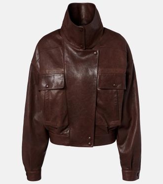 Saint Laurent Veste bomber en cuir