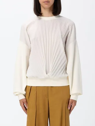 Twinset Sweat-shirt pliss&eacute; en m&eacute;lange de viscose