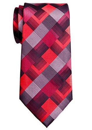 Retreez Cravate pour homme en microfibre tiss&eacute;e Motif g&eacute;om&eacute;trique vintage 8 cm - 6 couleurs - Multicolore - Taille Unique