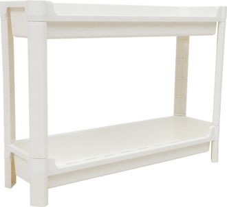 Holibanna Multifunktionales Kunststoff Regal mit Platzsparendes Eck ablageregal für Bad und Wohnzimmer Stabiler Kunststoff aufbewahrungsständer für Kosmetik und