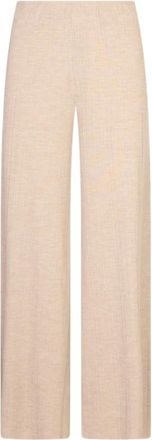 Agnona Femme, Pantalons, Beige, Taille: 40 FR Pantalon large
