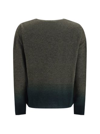 Mirror in the Sky Womens Gradient Crewneck Sweater Army & Timber Kashmir-Capra Hircus Kashmir/capra