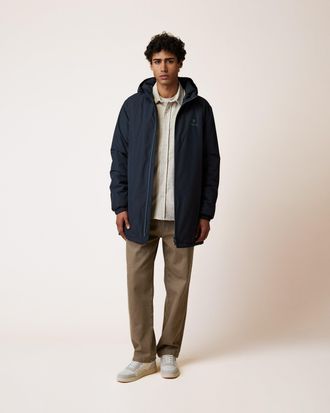 Faguo Parka imperm&eacute;able longue bleue