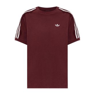adidas Femme, Tops, Rouge, Taille: 34 FR T-shirt avec logo brod&eacute;