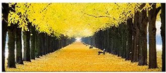 Homemania HM20KNV70x100-47 Bild mit Baum und Landschaften, für Wohnzimmer, Schlafzimmer, Mehrfarbig, Polyester, Holz, 70 x 3 x 100 cm