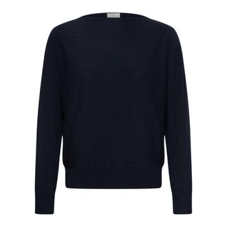 Kaffe Rundhals-Strickware - - Knitwear - Damen - Blau - S
