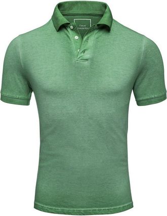 Amaci & Sons Poloshirt DE PERE Poloshirt Herren Verwaschenes Kurzarm Polo Hemd Regular Fit