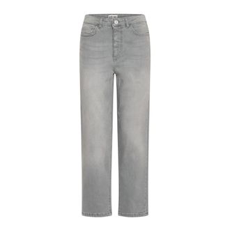 Ichi Raven Gewaschen Graue Straight Leg Jeans - - Jeans - Damen - Grau - W25