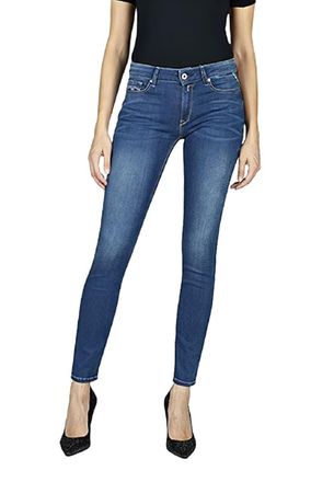 Replay Damen Jeans New Luz Skinny-Fit mit Power Stretch, Dark Blue 007 (Blau), 25W / 28L