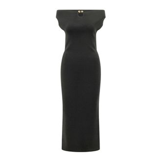 Alberta Ferretti Femme, Robes, Noir, Taille: 44 FR Robe Mi-longue &agrave; Anneau