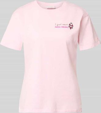 MC2 Saint Barth T-Shirt mit Motiv- und Statement-Stitching Modell EMILIE