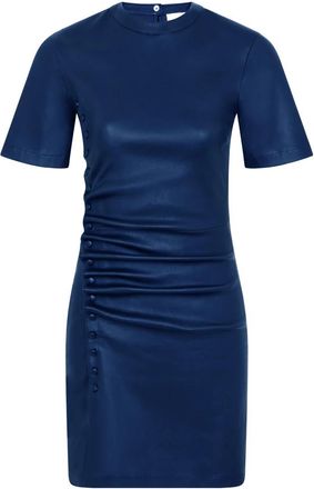 Paco Rabanne Mini Lammleder Kleid - - Dresses - Damen - Blau - S